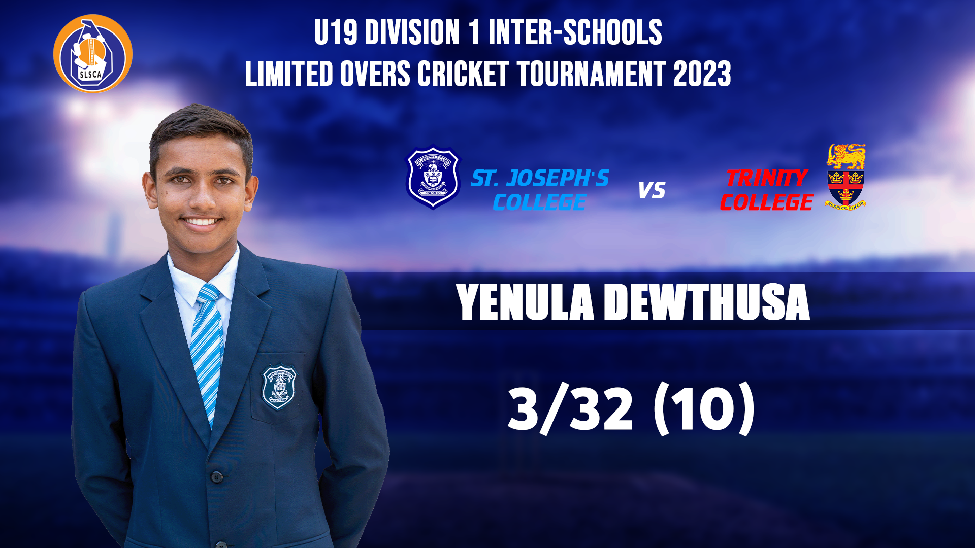 WATCH - Yenula Dewthusa 3/32 vs Trinity | U19 Div 1 Limited Overs ...