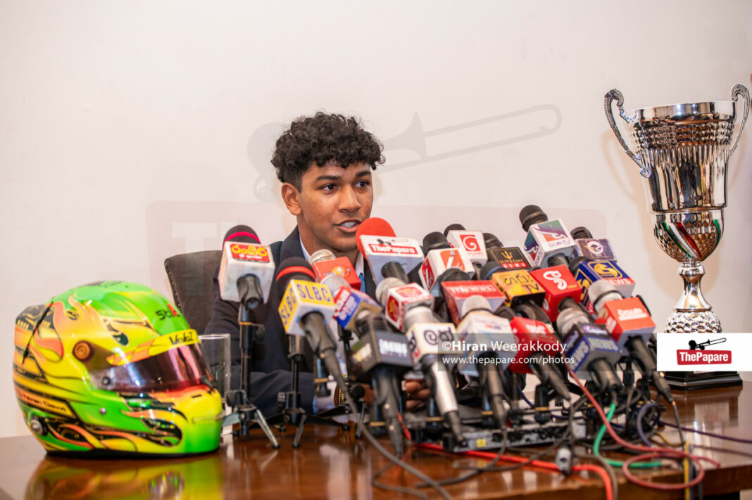Yevan David is set to take Sri Lanka to Formula 1