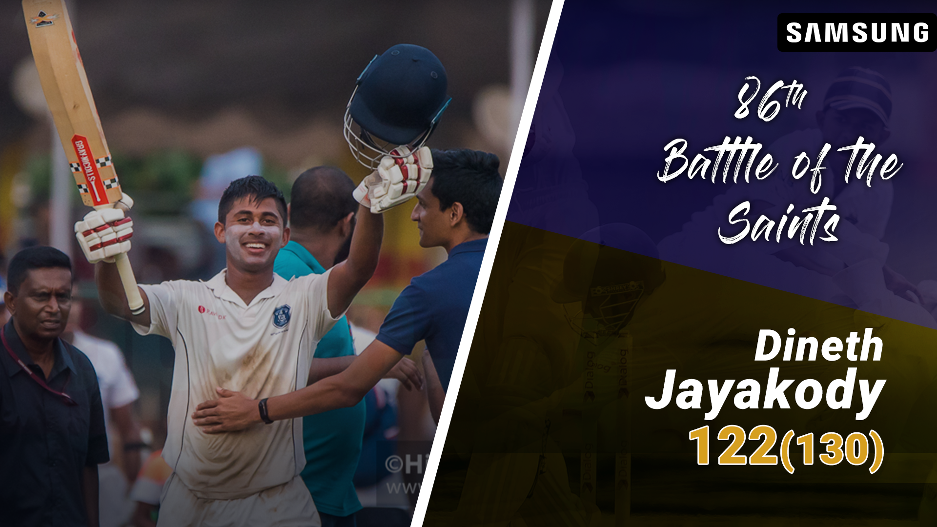 Video - Dineth Jayakody's brilliant century in the 86th Battle of the Saints