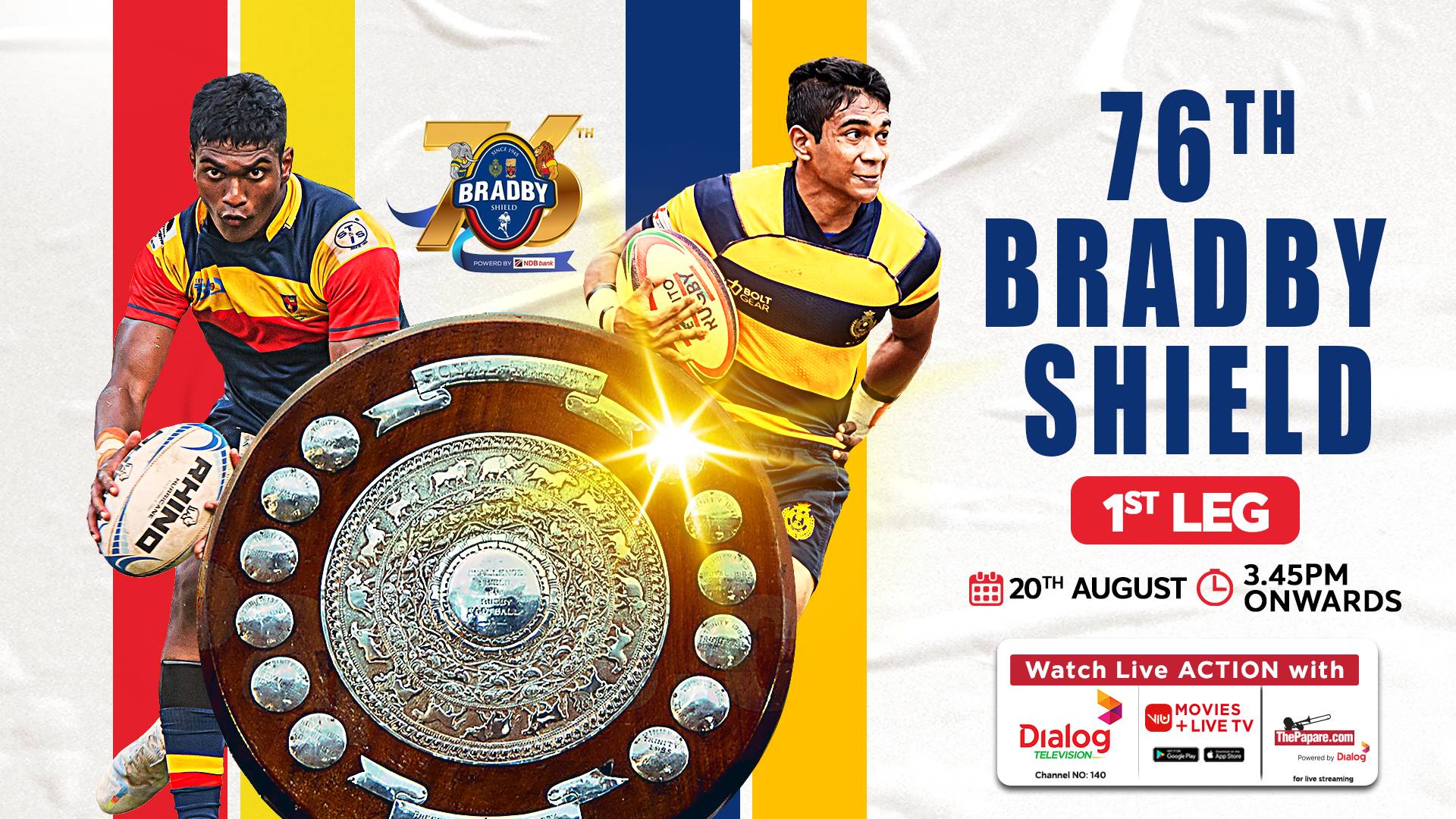 REPLAY - 76th Bradby Shield – Royal College vs Trinity College - 1st Leg