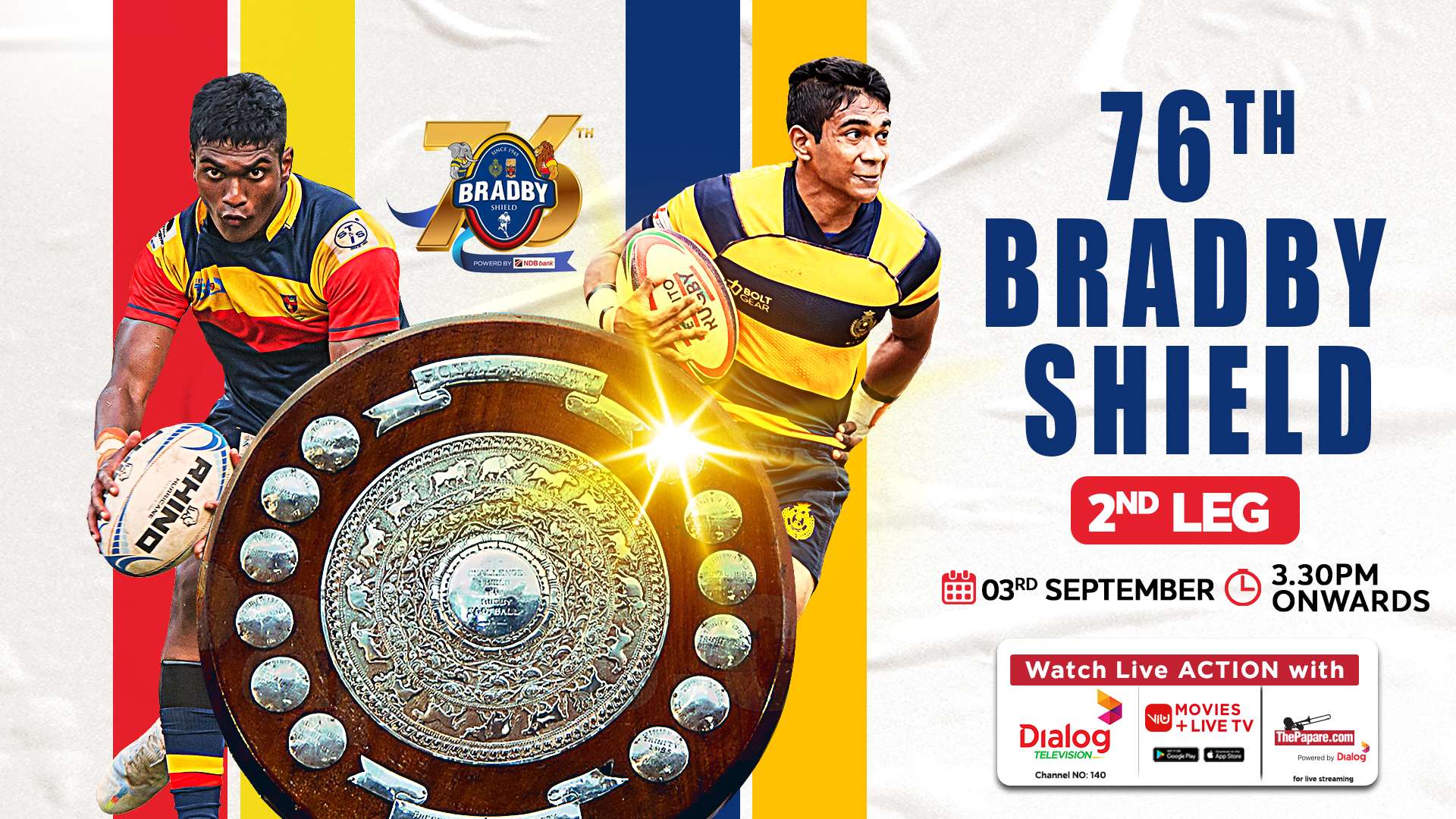 REPLAY - 76th Bradby Shield - Trinity College vs Royal College - 2nd Leg