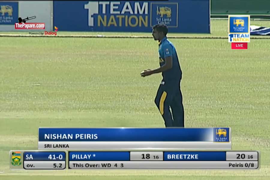Nishan Peiris' impressive 5-wicket haul