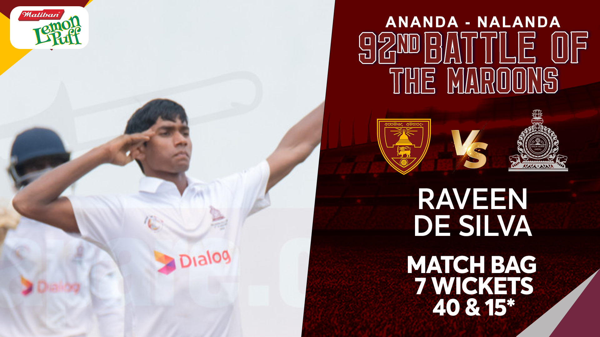 WATCH - Raveen de Silva's match bag 7 wickets 40 & 15* runs vs Ananda ...