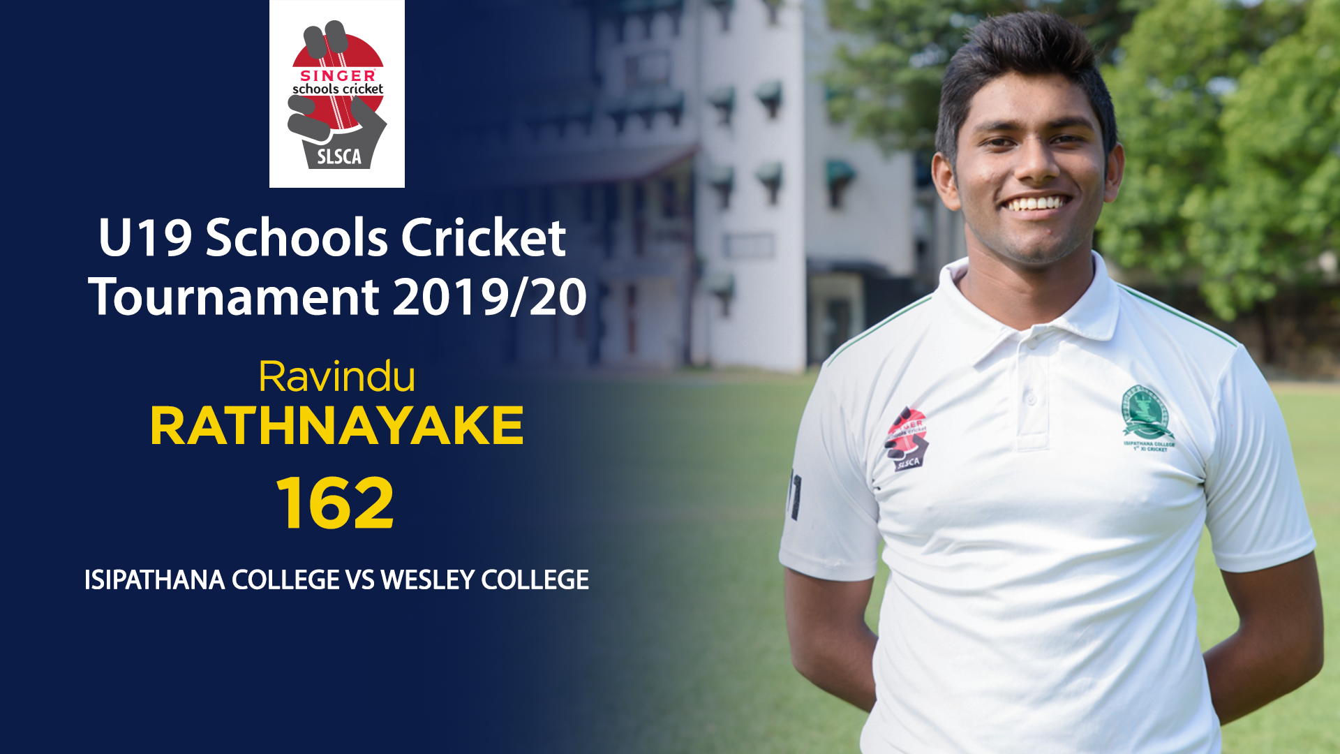 Video - Ravindu Rathnayake from Isipathana College blasts 162 from 117 ...