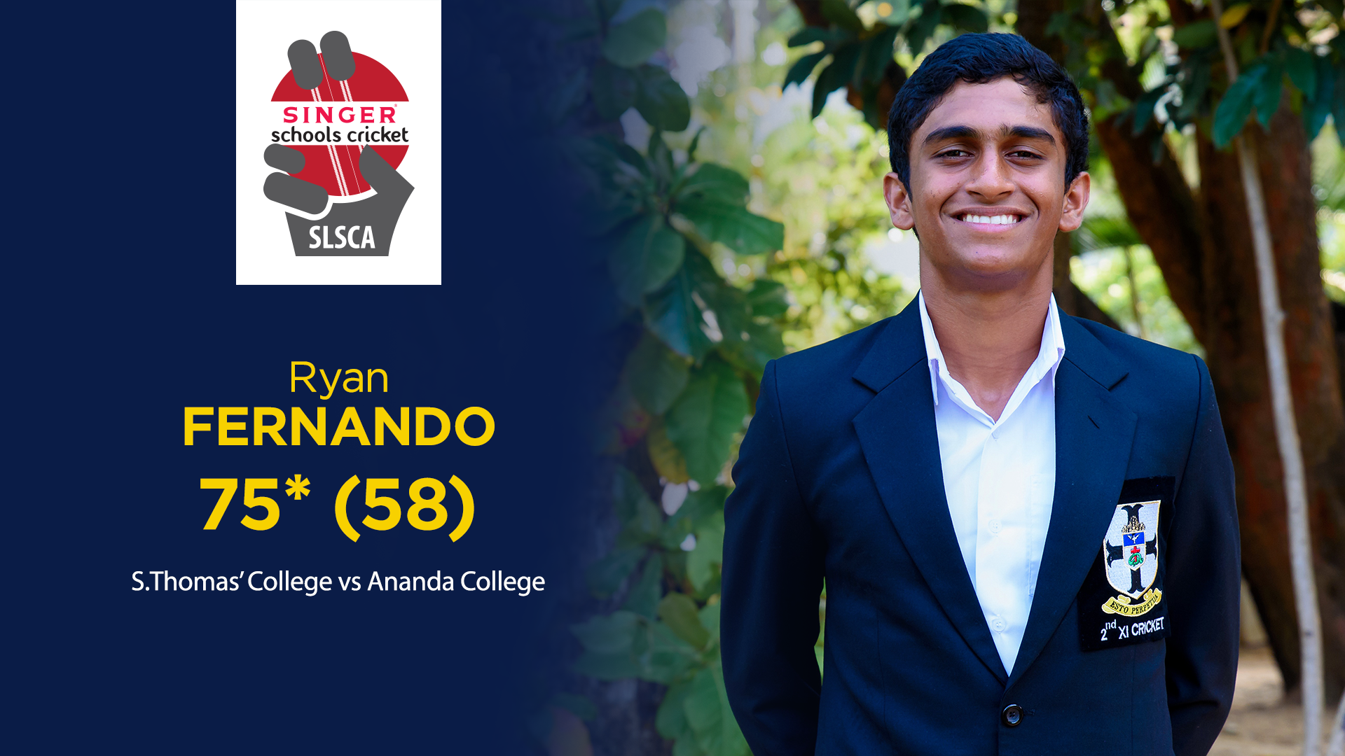 Video - Ryan Fernando Winning Knock against Ananda College