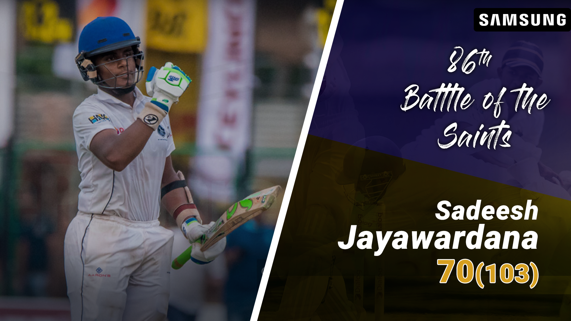 Video - Sadeesh Jayawardana's counter-attacking half-century in the ...
