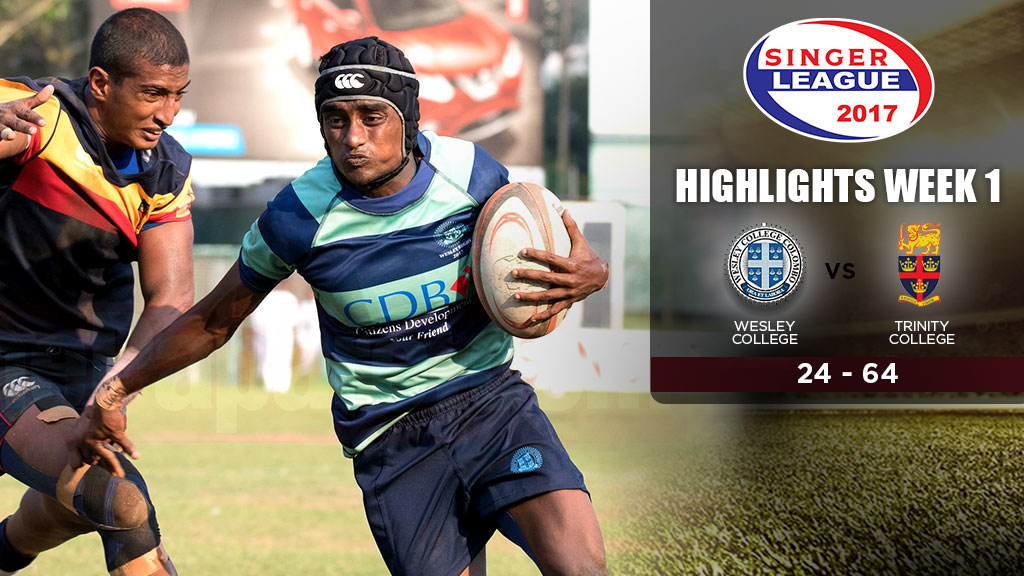 Highlights - Wesley College vs Trinity College - Schools Rugby 2017